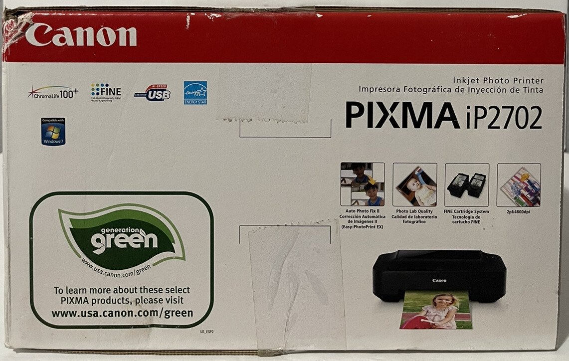 Canon PIXMA IP2702 Digital Photo Inkjet Printer NEW UNUSED Factory ...