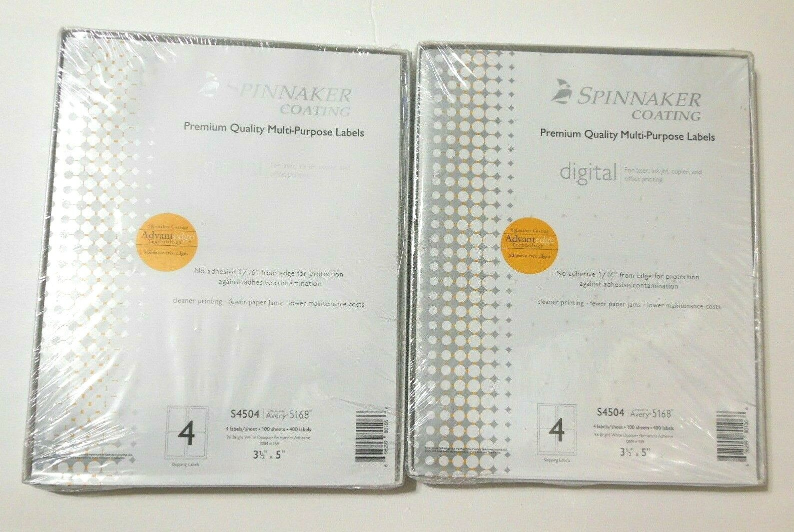 SPINNAKER COATING Premium Multi-Purpose 3.5"x5" 800 Labels For Most ...