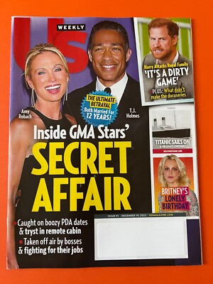 AMY ROBACH * T.J. HOLMES * GMA STARS AFFAIR December 19 2022 US WEEKLY ...