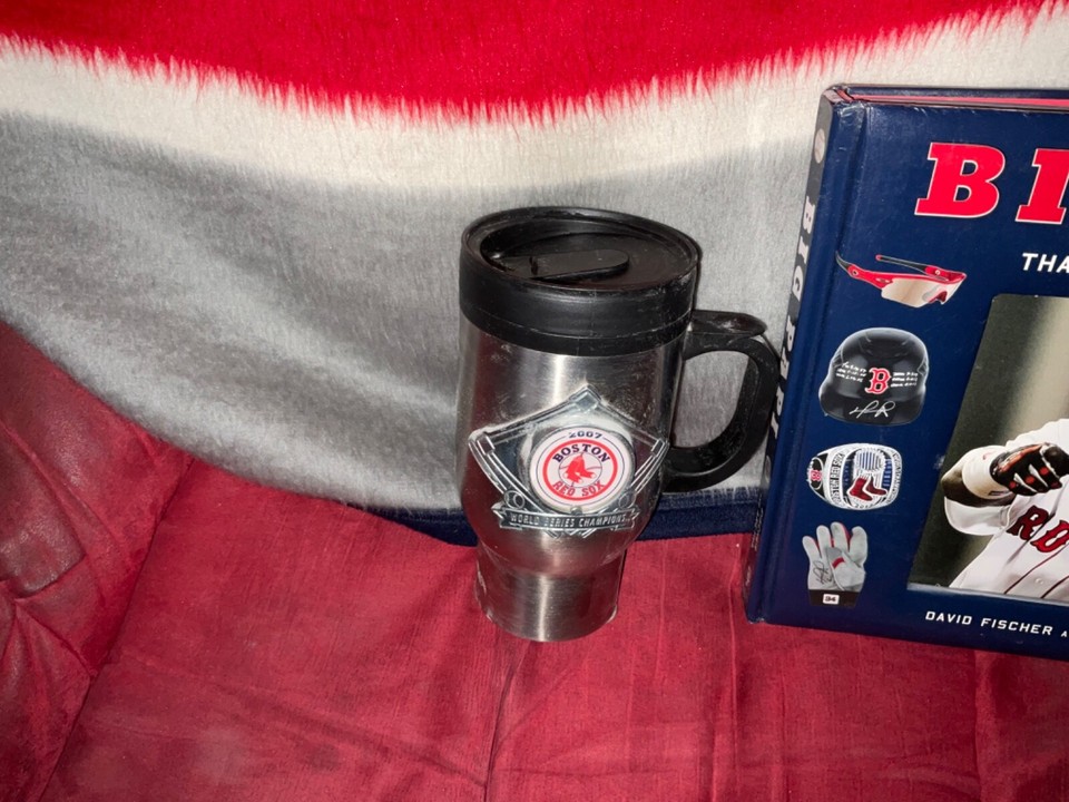 Big Papi thanks for the memories book & Red sox world series coffee mug ...