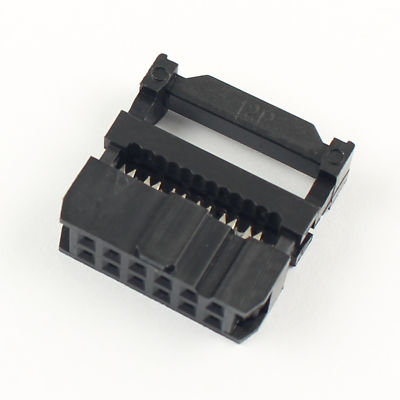 200Pcs Black 2.54mm Pitch 2x6 Pin 12 Pin IDC Female Header Cable ...