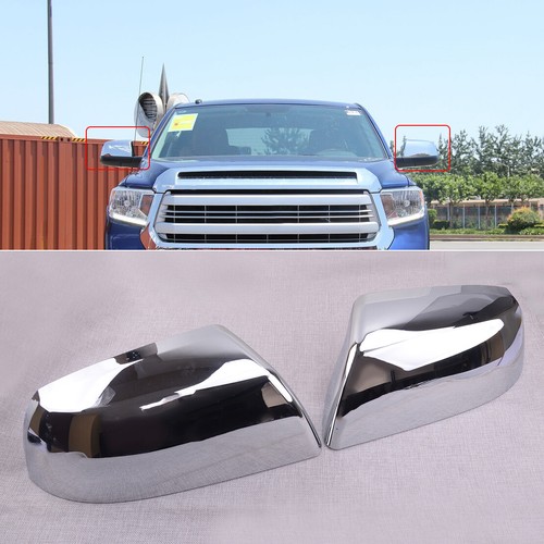 Chrome Side View Mirror Caps Covers Pair Fit for Toyota Sequoia Tundra ...