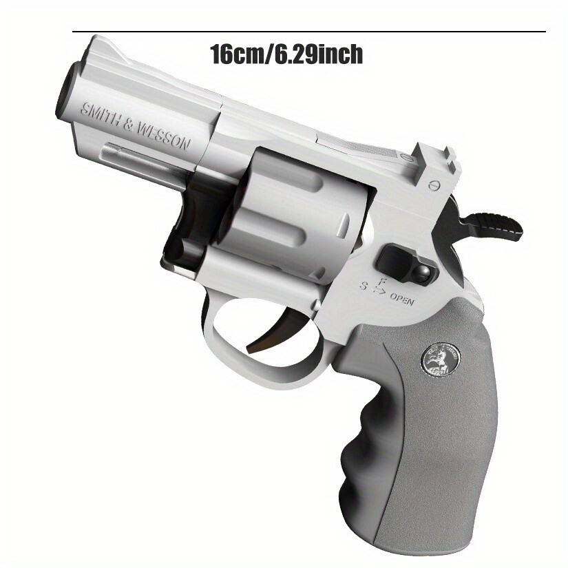 Shell Throwing Revolver Soft Bullet Toy Gun Continuous Transmission ...