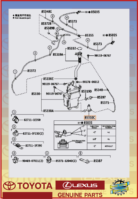 Genuine Toyota 85330-47100 Motor & Pump ASSY 8533047100 OEM for sale ...