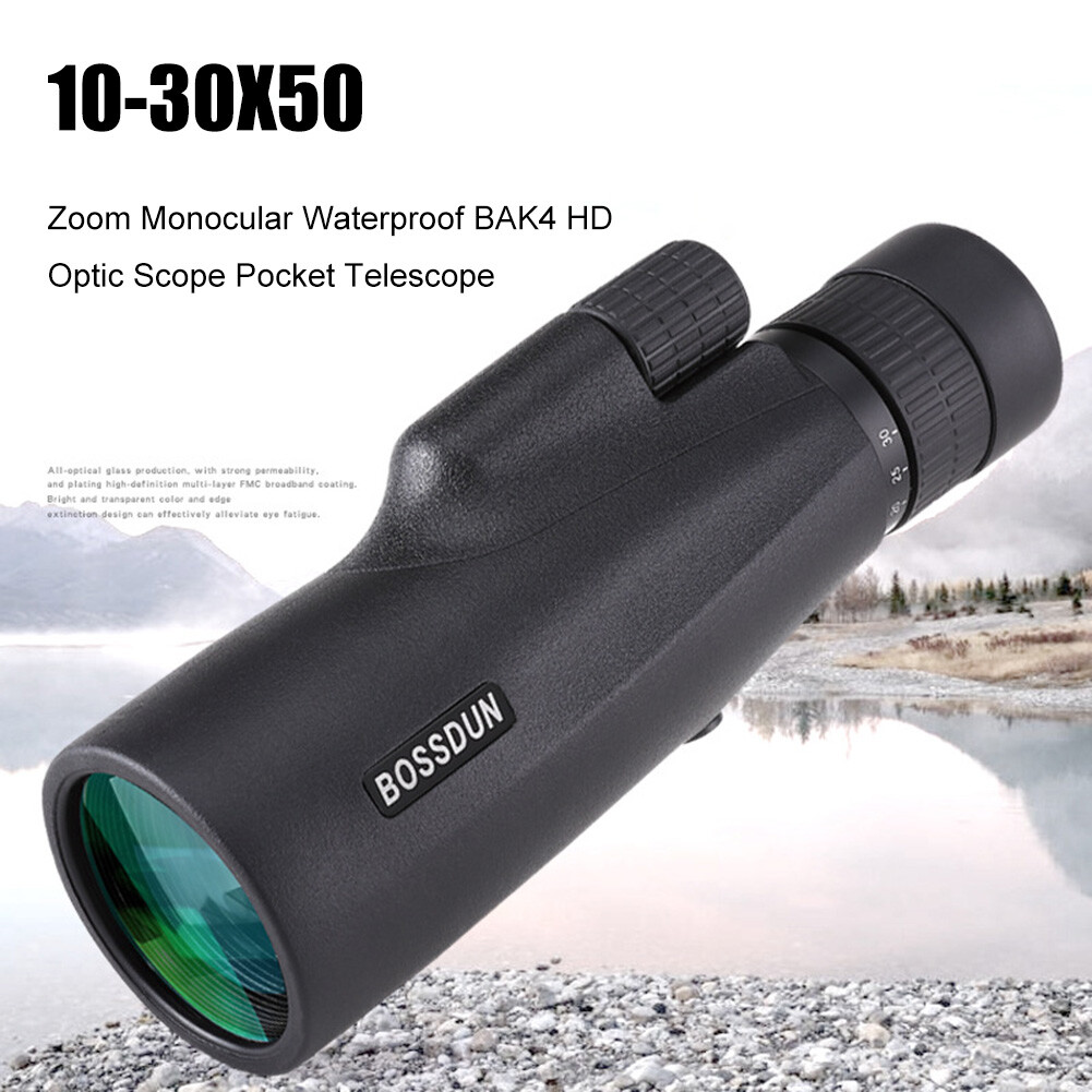 10-30X50 Zoom Monocular Waterproof HD Optic Scope Pocket Telescope (A ...
