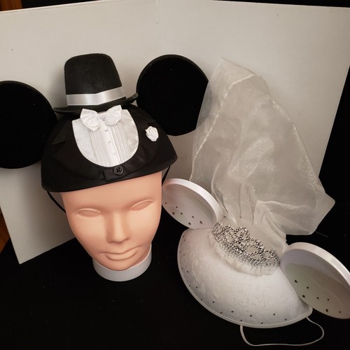 Disney Fairy Tale Wedding Bride Groom Mr Mrs 25 Mickey Ear Set | eBay