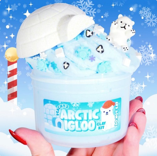 Peachybbies Slime Christmas Arctic Igloo Clay Kit New Rare Authentic ...