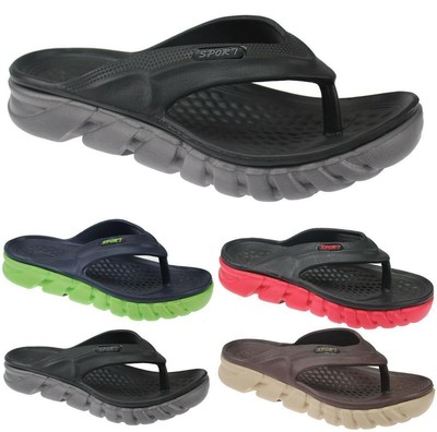 Mens Surfing Flip Flops Toe Post Sandals Thong Strap Summer Beach ...