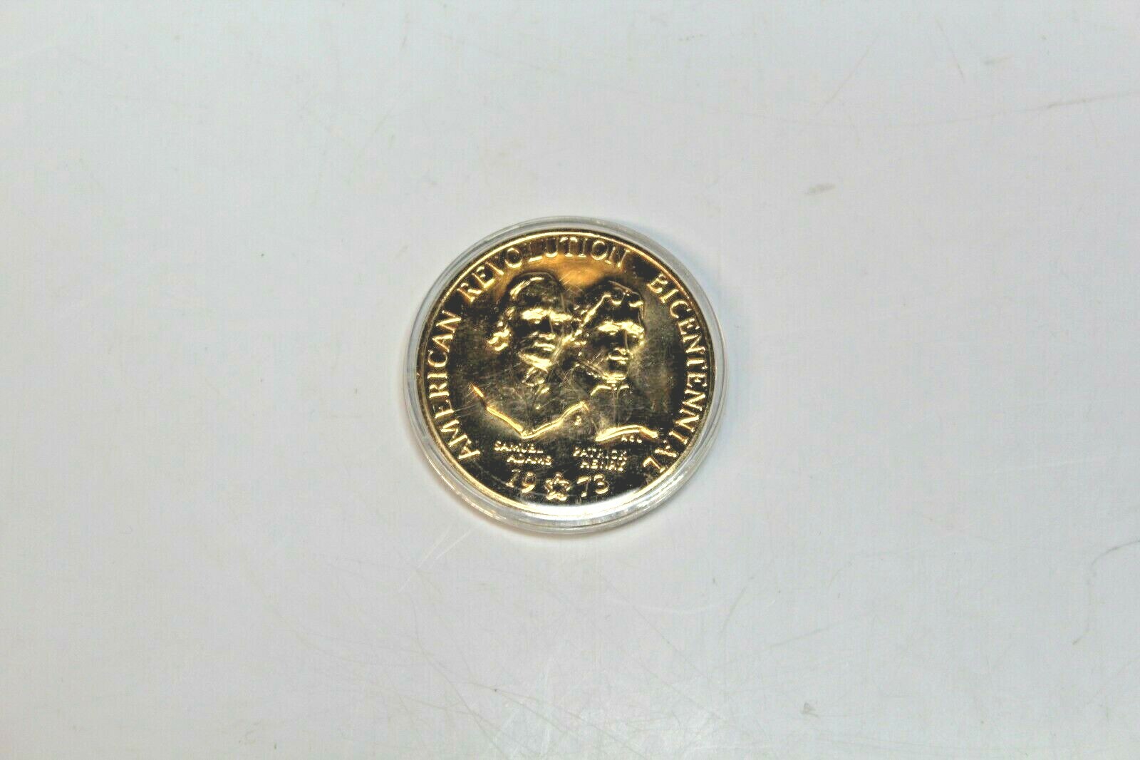 American Revolution Bicentennial S.Adams P.Henry Coin Hard Plastic Case ...