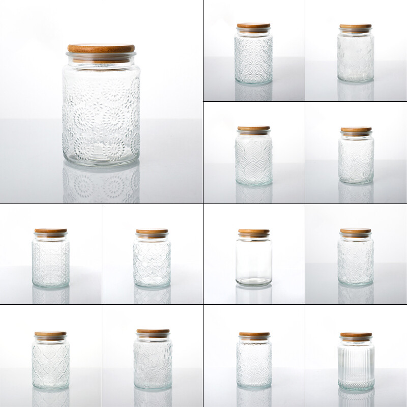 Glass Storage Jars with Lids Nordic Style Food Storage Containers Honey ...