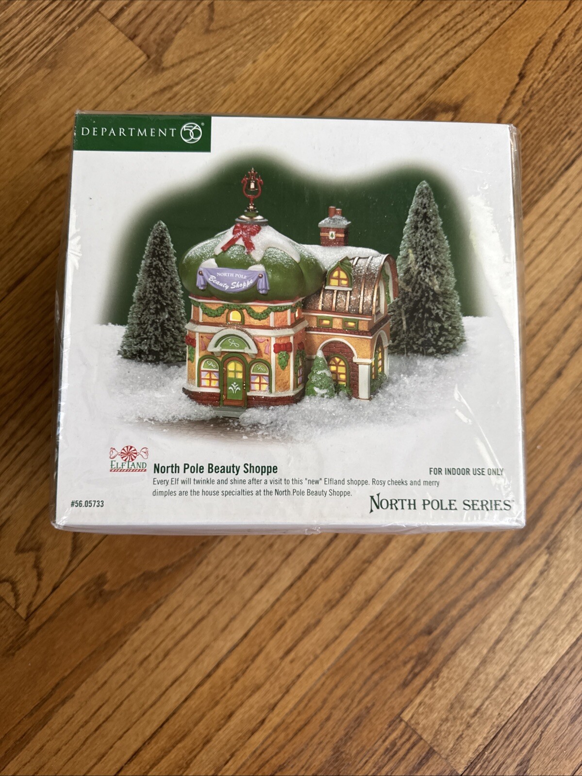 Department 56 House North Pole Beauty Shoppe Porcelain Elf Land Retired ...