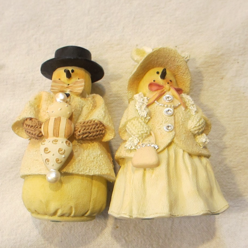 Miss Heather's Plum Pudding Snowmen Figurines, Artisan Flair Inc | eBay