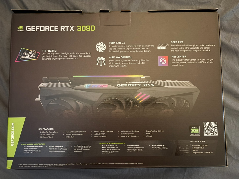 Brand New GAMING TRIO GEFORCE RTX 3090 24GB GDDR6X Graphics Card | eBay UK