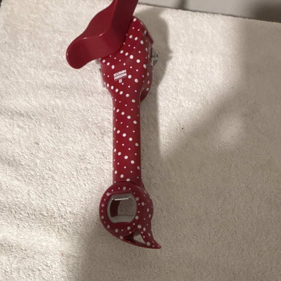 Kuhn Rikon Red Polka Dot Manual Can Opener with Bottle Opener | eBay