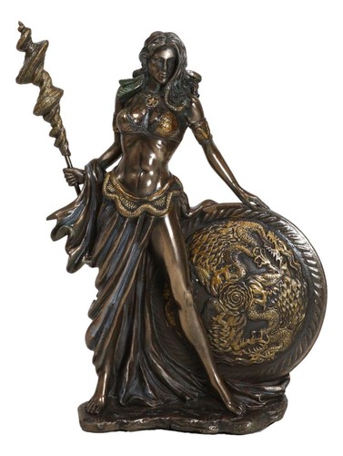 All Mother Goddess Frigga Holding Spear and Shield Statue Norse Asgard ...