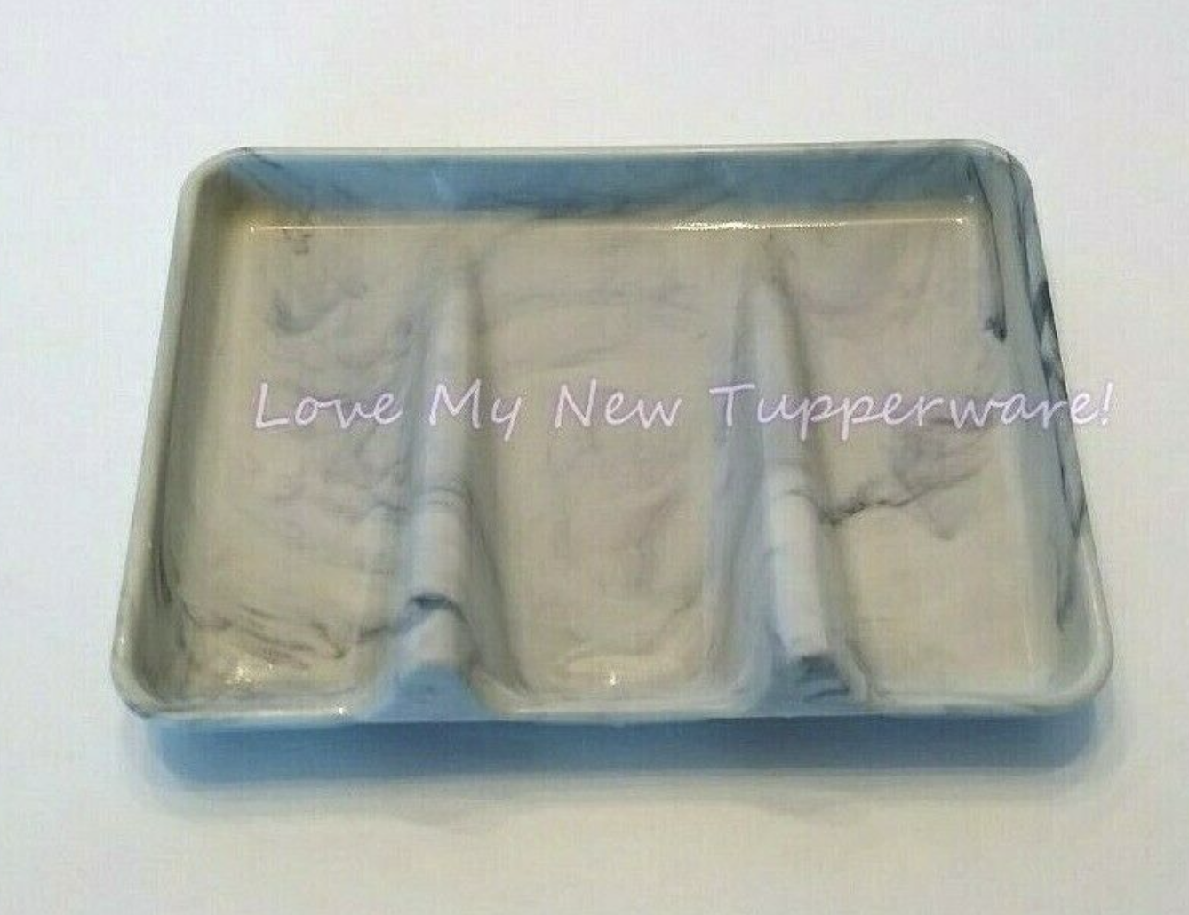 Tupperware Soap Dish Rest Scouring Pad Sponge Holder Slanted Marble New ...