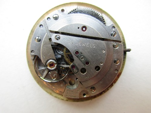 PUW cal. 360 manual wind vintage watch movement - running | eBay