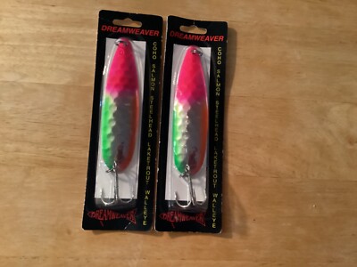 NEW Two (2) DREAMWEAVER Magnum Trolling Spoons-Jager Bomb Color Pattern ...