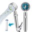 High Pressure Shower Head Adjustable 360°Rotation Turbine Water Saving ...