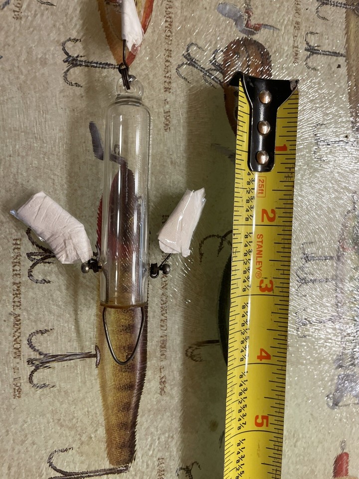 Vintage Glass Minnow Tube lure | eBay