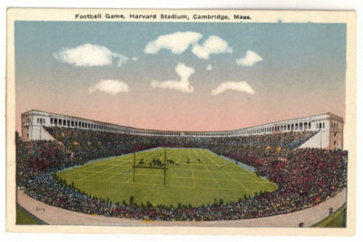 c1920 PC: Packed Harvard Stadium for Football Game – Cambridge ...
