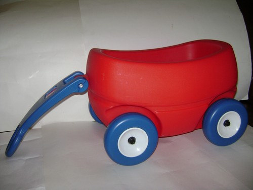 STEP 2 Little Helper's Wagon Kids Cart Doll Bear Pull Along Basket Toy ...