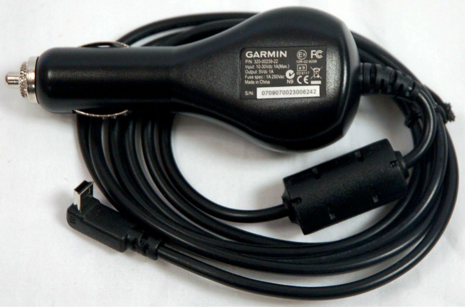 NEW Genuine Garmin Nuvi 320-00239-22 GPS Mini-USB Vehicle Car Charger ...