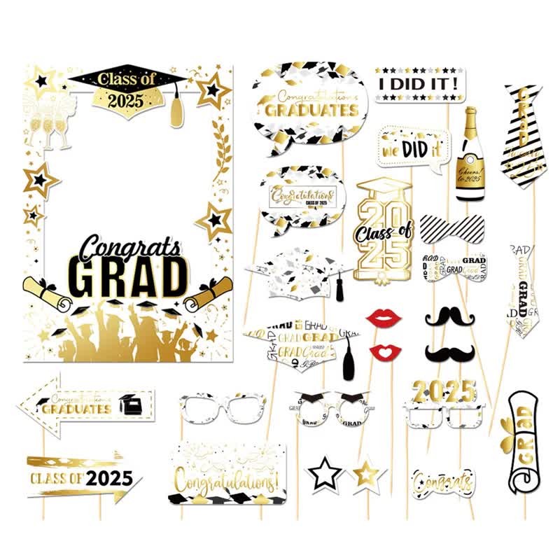 2025 Graduation Season Decoration Paper Photo Frame Photography Props ...