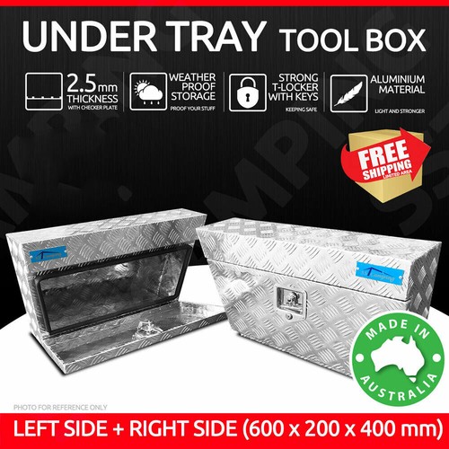Hot Sales ! Aluminium Under Tray L600*W200*H400 Toolbox Pair Aus Stock ...