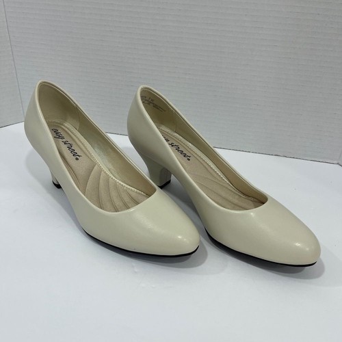 Easy Street Womens Fabulous Cone Heel Pumps. Size 9.5. Color: Bone/Iv ...