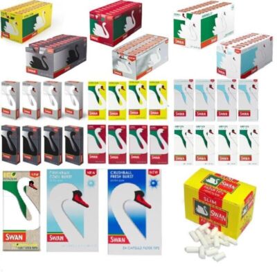 Swan Filters Tips Extra Slim Ultra Graphite Long etc Smoking Cigarette ...