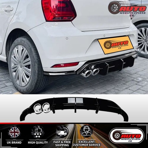 VW Volkswagen Polo MK5 6R 'GTI Style' Rear Valance Diffuser Body Kit ...