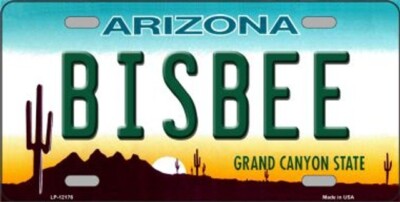 Bisbee Arizona Novelty Metal License Plate Tag | eBay