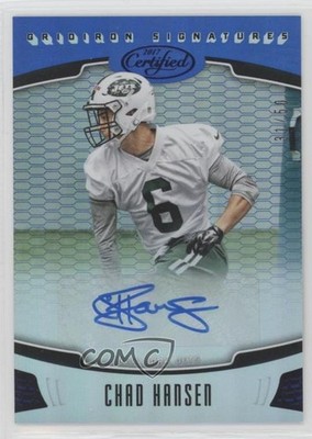2017 Certified Gridiron Signatures Mirror Blue /50 Chad Hansen Rookie ...