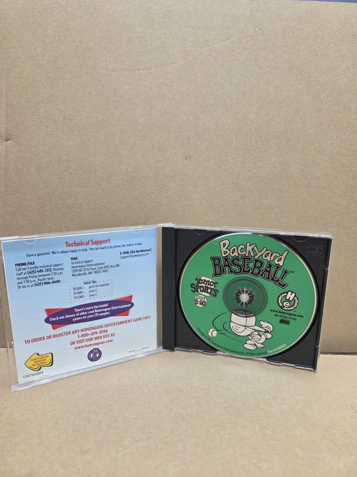 Backyard Baseball CD ROM Game w/ Pablo Sanchez Cover (PC, WINDOWS, MAC ...