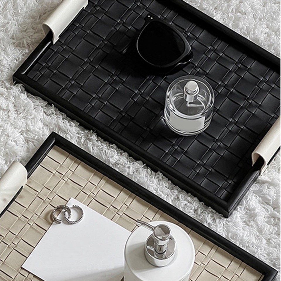 Leather Tray Key Bowls for Entry Table,Desktop Organizer Tray, Vanity ...