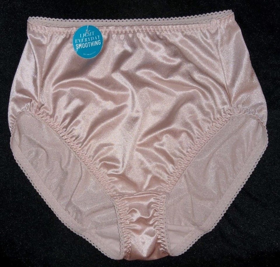 Vintage New Vanity Fair Second Skin Satin Hi Cut Panties Shiny Lt Pink ...
