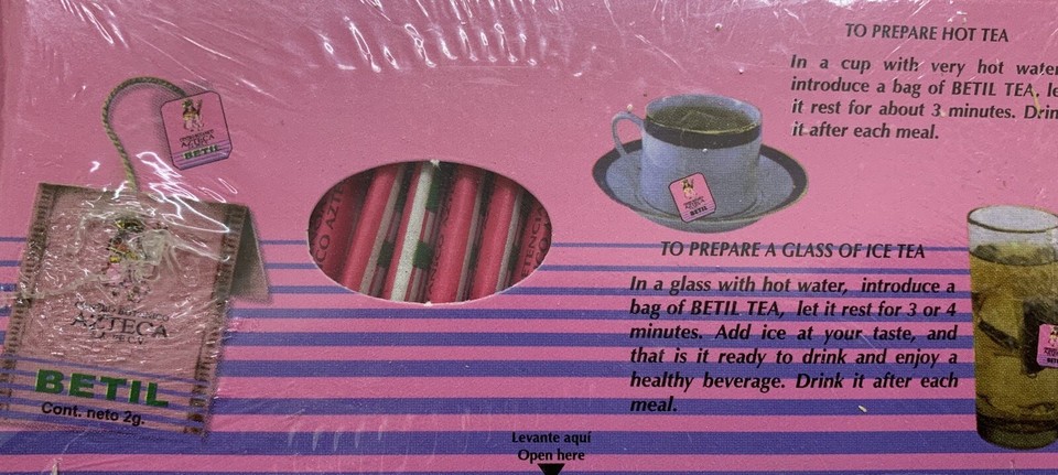 Te De Betil 2 Pack 50 Tea Bags Malabar Prodigiosa Changarro Guayacan ...