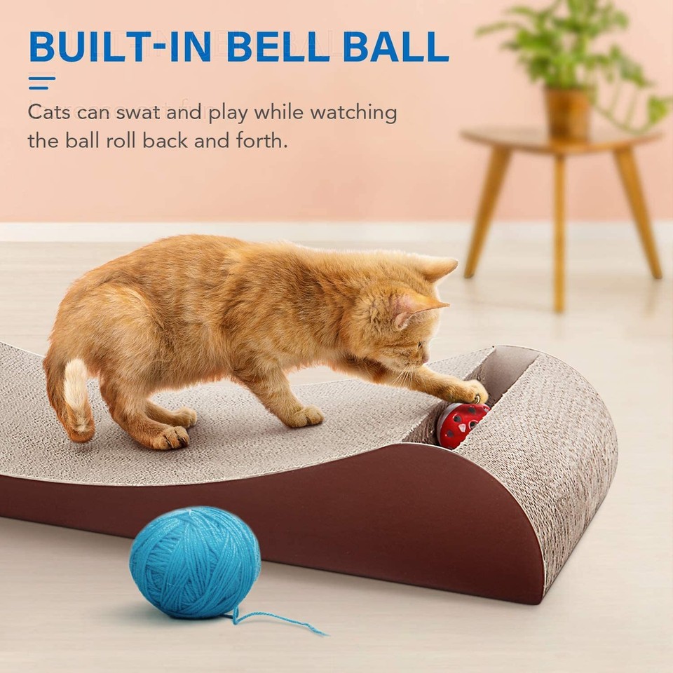 ScratchMe Triangle Cat Scratch Post & Scratching Board Prevents ...