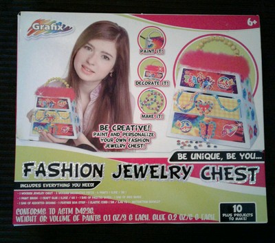 NEW Girls Grafix Fashion Design Your Own Wooden Jewelry Chest Kit | eBay