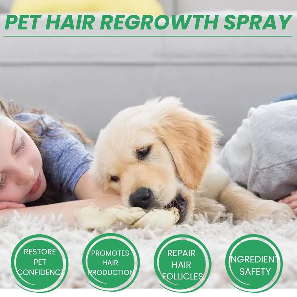 Dog&Cat Hair Regrowth Spray Pet Hair Loss Treatment Promote Furs Hair ...