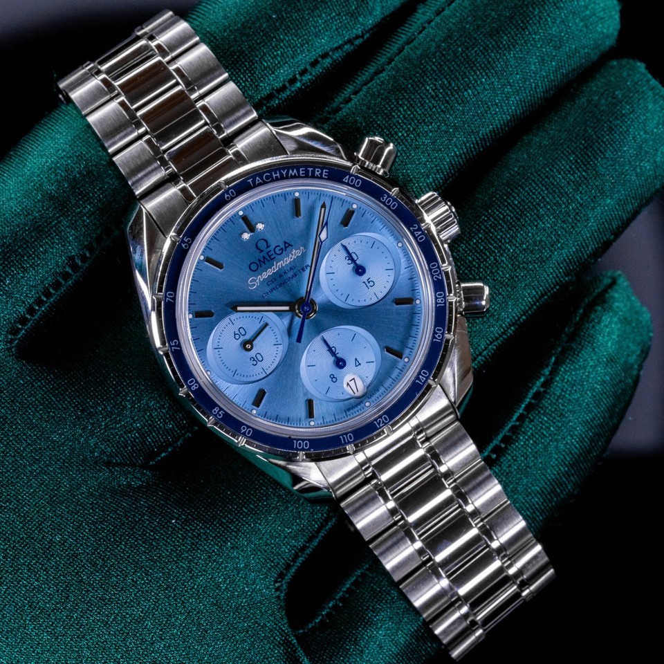 OMEGA Speedmaster Ice Blue Dial 324.30.38.50.03.001 Box and Papers ...