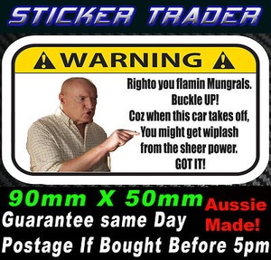 ALF STEWART FUNNY WARNING STICKER JDM HOON Drift Turbo Car DVD Bomb ...
