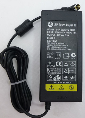 LMP Power Adapter 60 Universal Netzteil 24V= 2,5A 60W Adapterstecker 2 ...