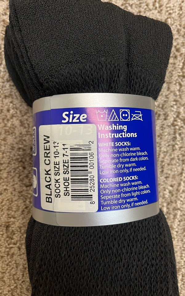CSM diabetic socks loose fit top made in USA size 10 - 13 | eBay