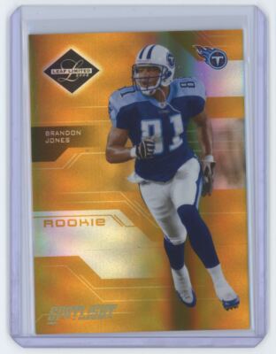 2005 Leaf Limited Gold Spotlight Brandon Jones 18/25 Tennessee Titans ...