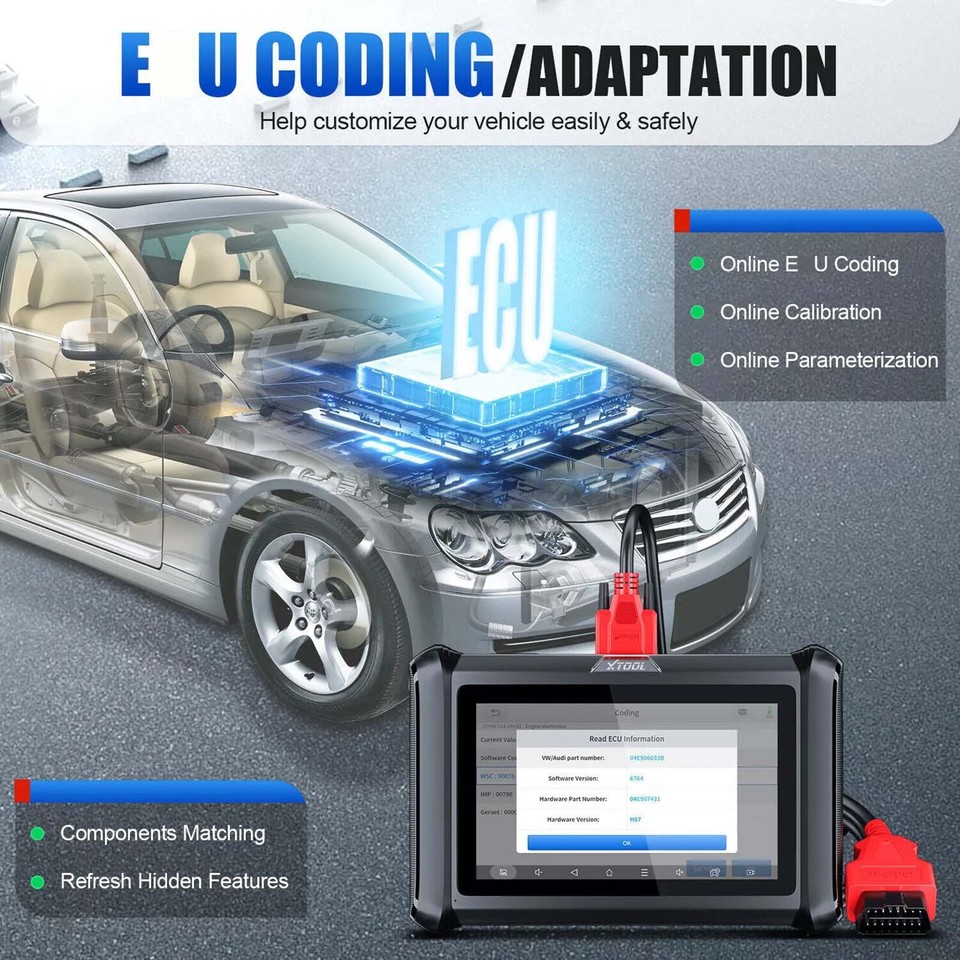 🔥XTOOL D7S OBD2 Scanner Tool Full System Diagnostic Bi-Directional CAN ...