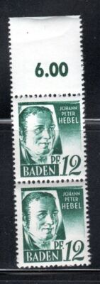 GERMANY GERMAN FRENCH ZONE BADEN TAGGED STAMPS MNH LOT 59836 | eBay