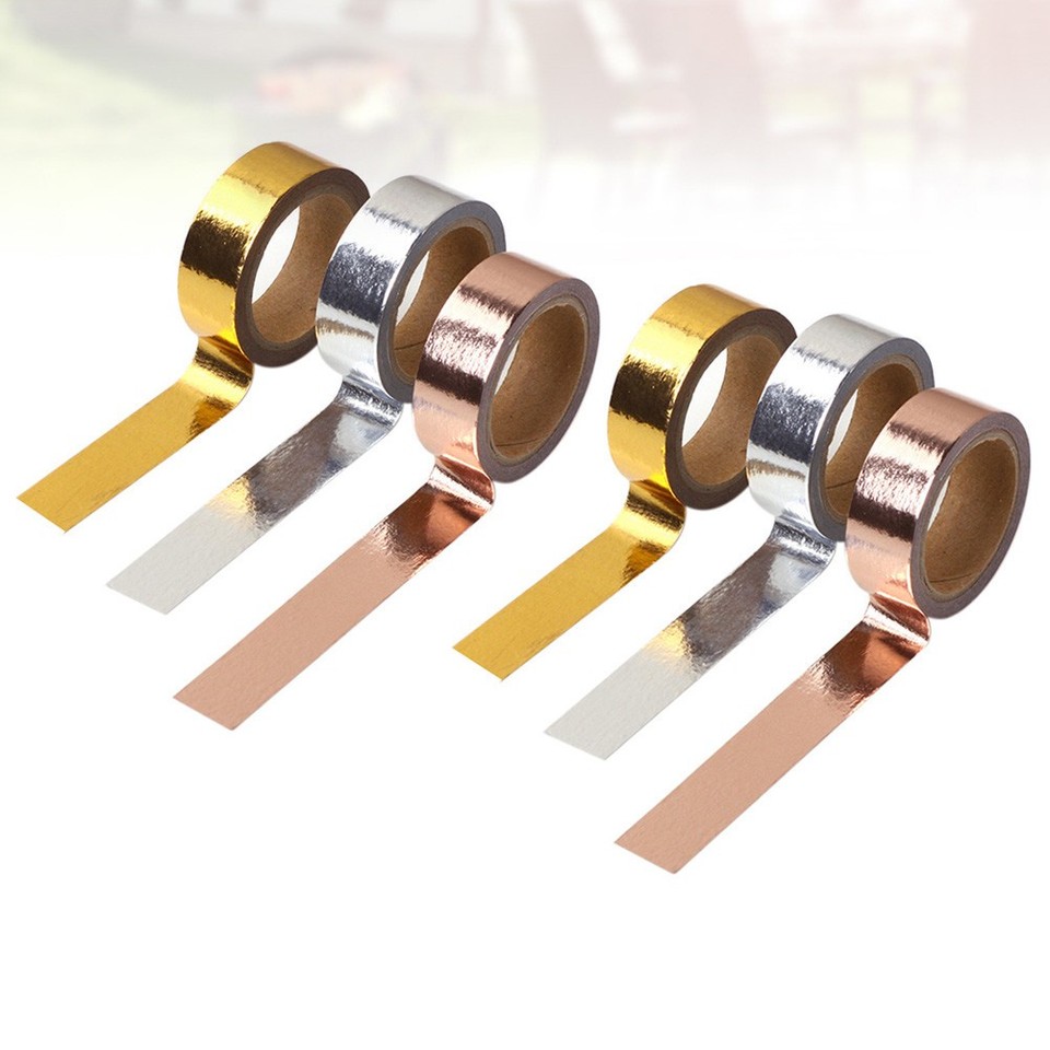 6 Rolls of Delicate Tapes Decorative Label Sticker Diary Hand Account ...