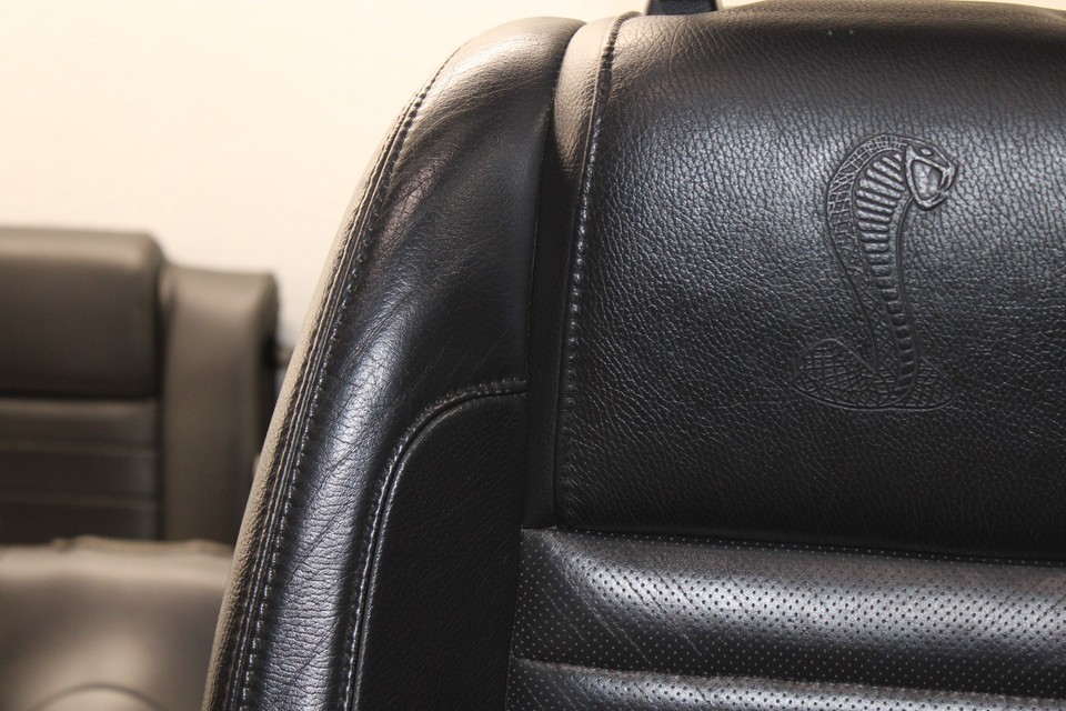 2007-2009 Ford Mustang GT500 Front / Rear Black Leather Seat Set OEM ...